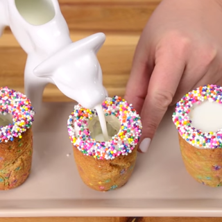 Love These Fun Rainbow Chocolate Chips Shot Cups
