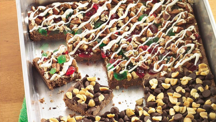 Festive Two-in-One Tray bake Bars - Afternoon Baking With Grandma