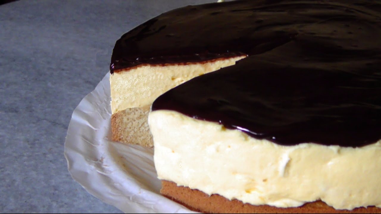 Boston Cream Pie Cheesecake - Afternoon Baking With Grandma